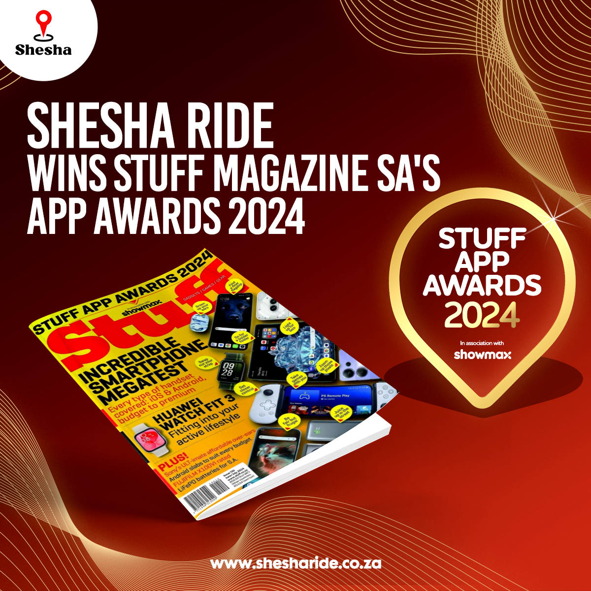 Shesha e-Hailing App Wins Stuff Magazine South Africa's App Awards 2024 ...